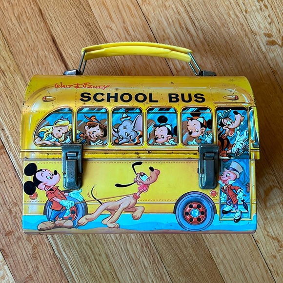 Other | Walt Disney Childs Metal School Bus Lunch Box Aladdin Nashville ...